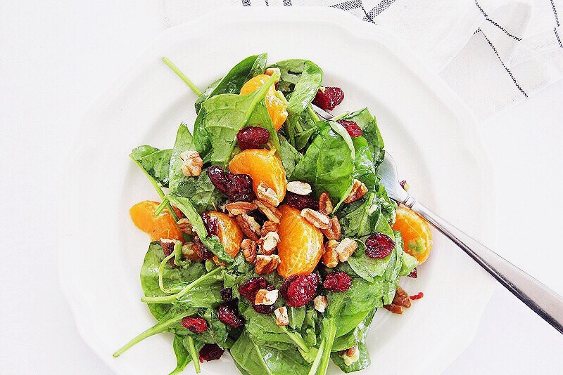 Sweet and Zesty Clementine Spinach Salad | Best of This Life